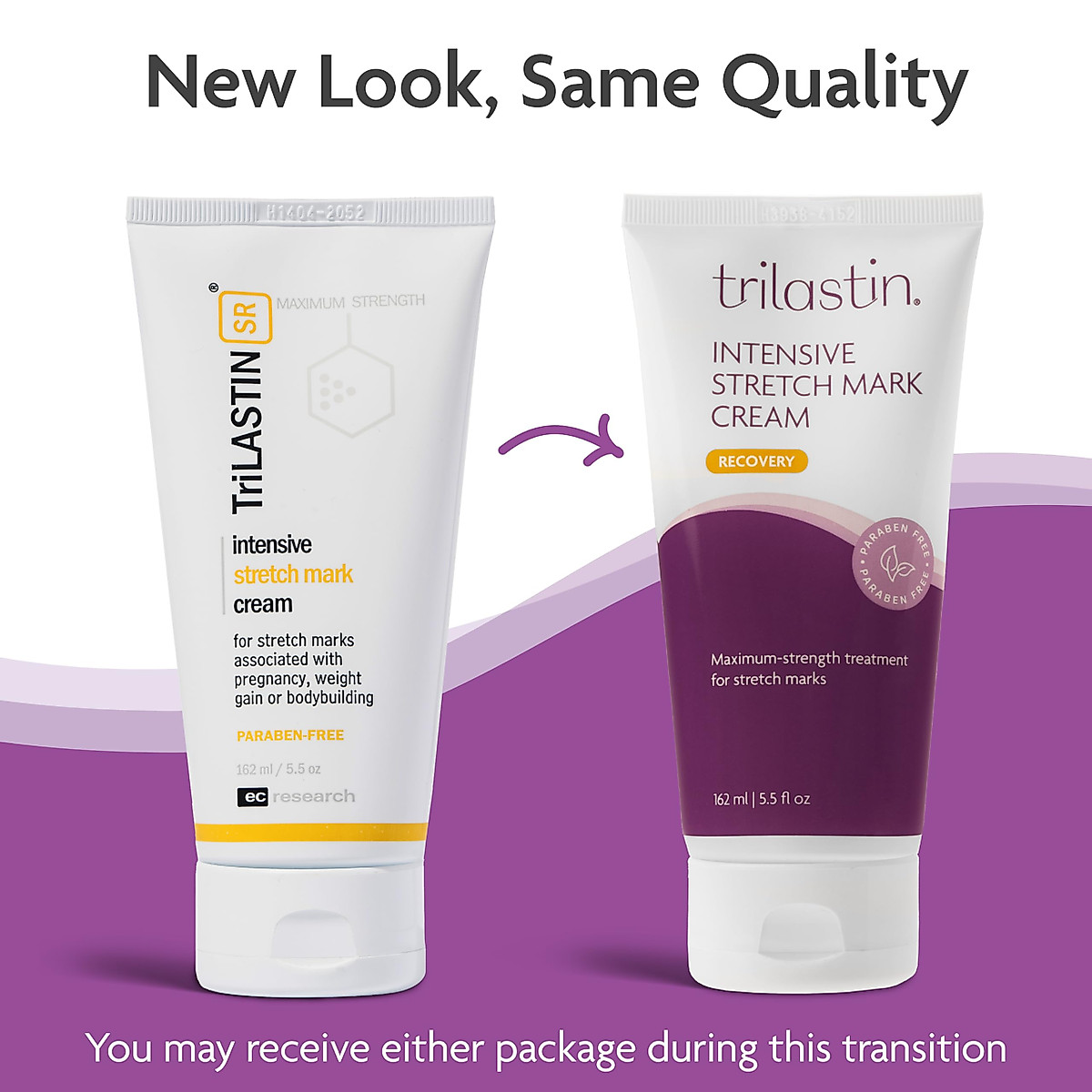 TriLASTIN SR Vit. Infused Intensive Stretch Mark & Scar Cream for Pregnancy - 5.5 Oz, Cocoa Butter Scar Treatment, Hypoallergenic & Paraben-Free - Moisturizing Lotion for Women