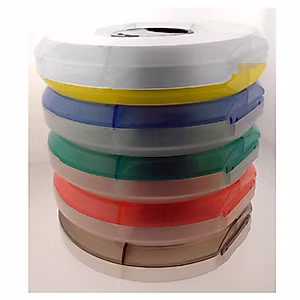 BIN BUDDY 5 Stackable Bead Storage Boxes | "Donut" Compartments | 6" (15.2 cm) Diameter, 1" (2.5 cm) Tall Each | 25 Total Sections | Clear Bottoms & Transparent Tops