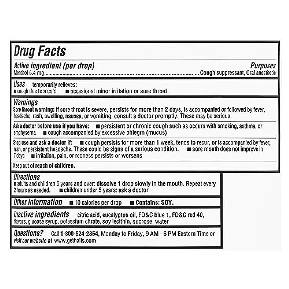 HALLS Relief Mentho-Lyptus Cough Drops, 30 Drops