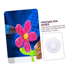 3pcs Pen Base Plastic 3D Pen Holder Printing Brush Base Printing Pen Storage Stand Printing Brush Stand 3D Printing Pen Support Printing Pen Storage Holder Printing Pen Stand
