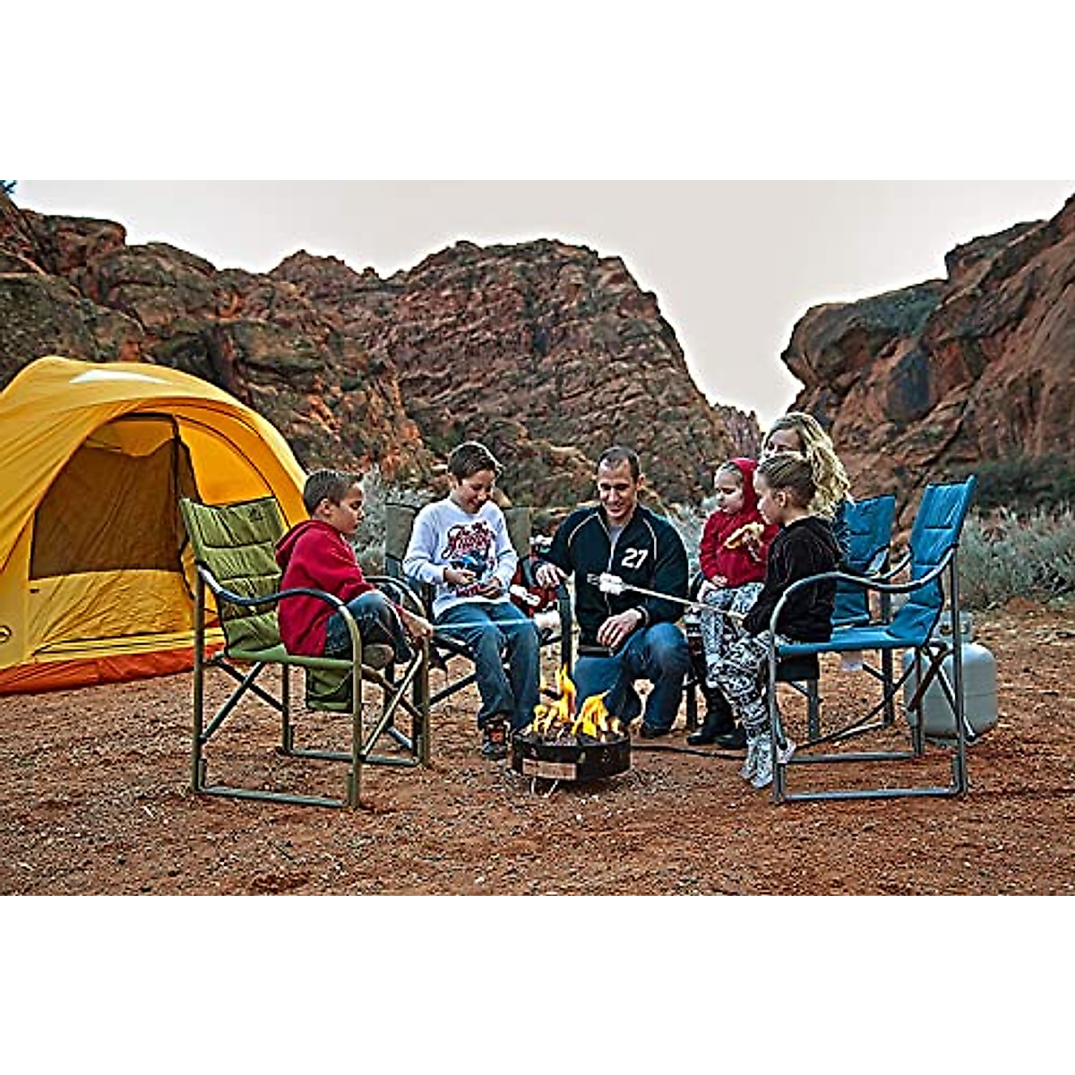 Camp Chef Compact Fire Ring Portable Propane Gas Fire Pit with Carry Kit, 15-Inch Diameter, 55,000 BTU