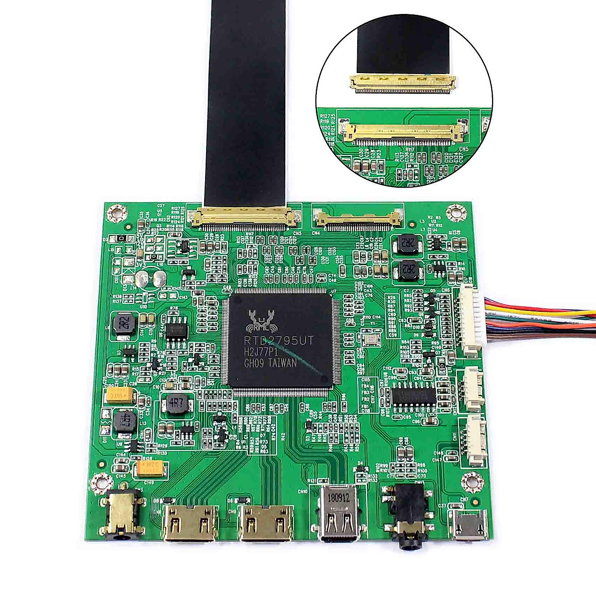 VSDISPLAY 15.6" 4K 15.6 inch NV156QUM-N44 3840X2160 IPS LCD Screen with 2 HD-MI Mini+DP LCD Controller Driver Board