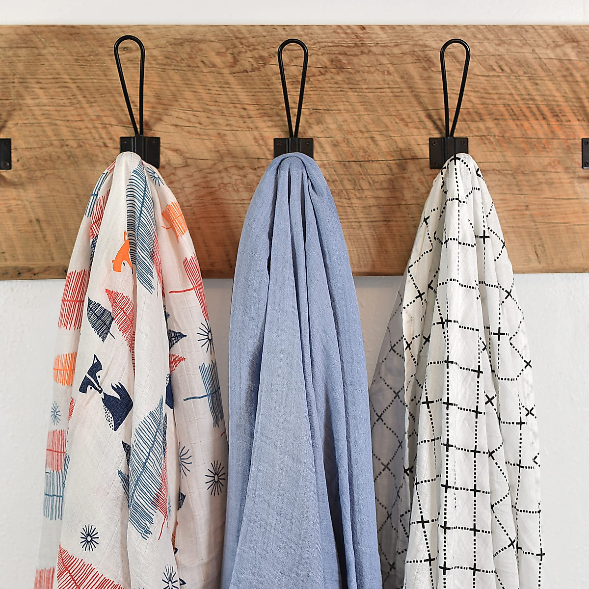 Ruby Star Swaddle Blanket, Muslin Swaddle Blankets, 3 Pack Receiving Blanket for Boys and Girls, 47 x 47 in