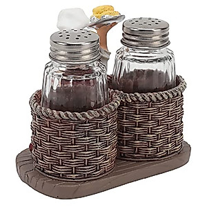 BORDSTRACT Chef Stature Holder, Salt and Pepper Shaker Sets, Chef Statue Bottle Holder Decoration, Spice Storage Box for Kitchen