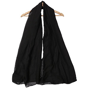 woogwin Light Soft Scarves Fashion Scarf Shawl Wrap For Women Men (Black)
