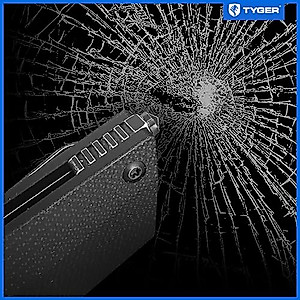 Tyger K7 EDC Folding Pocket Knife | Black Stone-washed 154CM Steel Blade | G-10 Handle | TG-KF9C2898