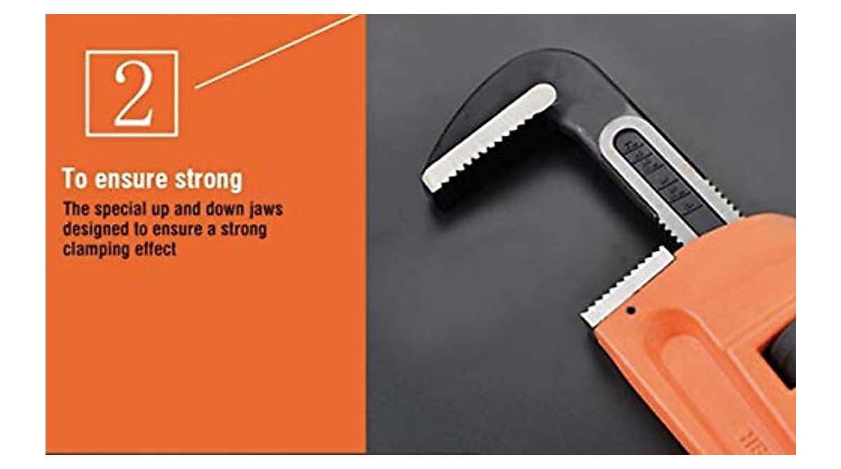 Edward Tools Heavy Duty Pipe Wrench 12" - Durable Plumbing Tool