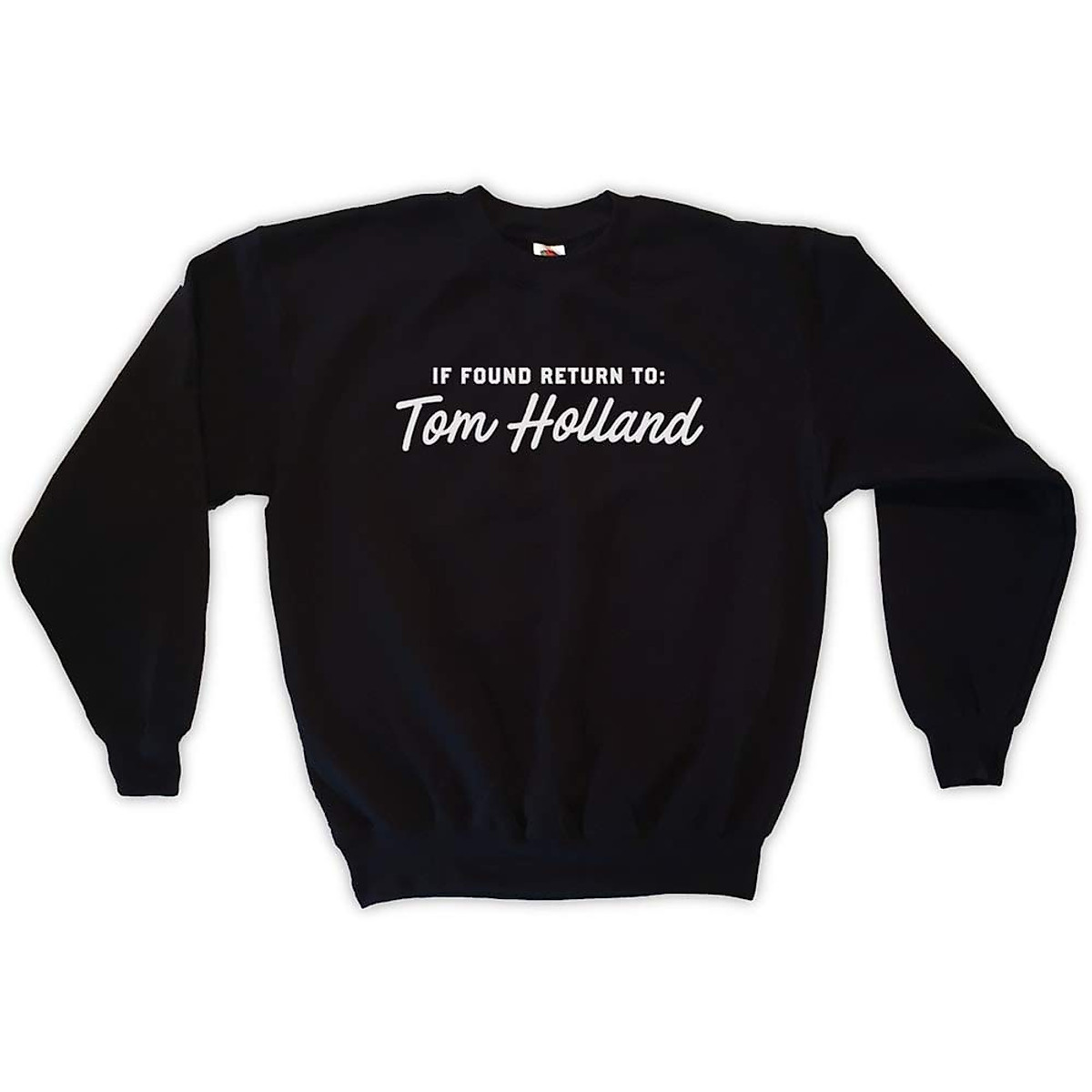Outsider. Men's Unisex If Found Return to Tom Holland Sweatshirt - Black - Small