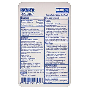 Kank-A Kank-A Soft Brush Tooth/Mouth Pain Gel Professional Strength, 0.07 oz (Pack of 4)Q