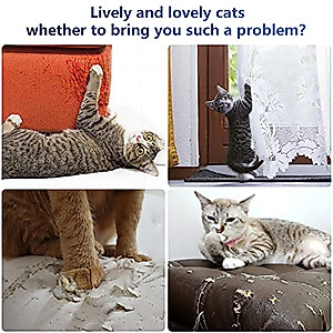 Adolug Cat Scratch Pad, Cat Scratcher Cardboard with Premium Reversible Scratch Textures Design, Corrugated and Zero Odor Cat Scratcher with Catinp and Mini Toy(3PCS)