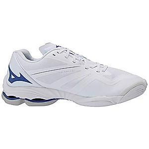 Mizuno Wave Lightning Z6 Mens Volleyball Shoe, White-Navy, 11