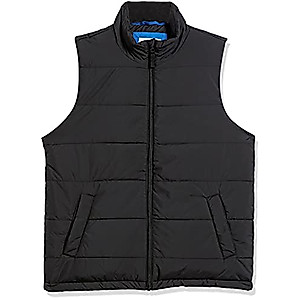 Amazon Essentials Men's Midweight Puffer Vest, Black, Medium