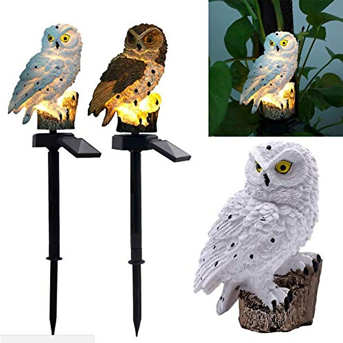 Solar Post Cap Lights Outdoor, Solar Powered Waterproof Garden Light Outdoor Lawn Lamp for Home Garden Lighting LED Landscape Light Garden Lawn Light Resin Light White 17.7 x5.9 solar garden light