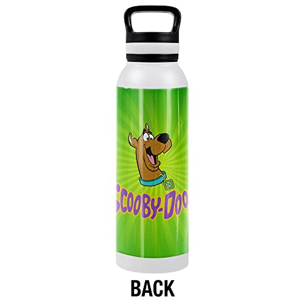 Scooby Doo! OFFICIAL Burst 24 oz Insulated Canteen Water Bottle, Leak Resistant, Vacuum Insulated Stainless Steel with Loop Cap, White