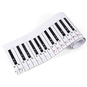 BENBO 88 Key Keyboard Piano Finger Simulation Practice Guide Teaching Aid Note Chart with 1 Music Book Clip, Portable Waterproof Electronic Piano Exercise Cardboard for Beginner Student