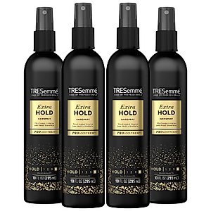 TRESemmé Tres Two Extra Hold Non-Aerosol Hairspray, 10 oz, Extra-Firm Control, Humidity Resistant, Frizz Control, Pack of 4 Pump Bottles