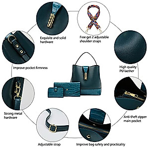 Mistour Bucket Bags for Women Vegan Leather Purses, Hobo Crossbody Bags for Women,Designer Handbags for Women Shoulder Bag (A-Black)