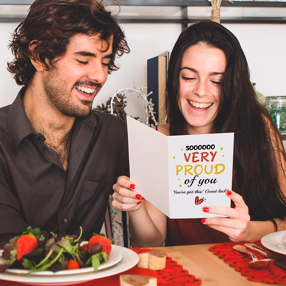 MiHowe So Proud of You Card, Congratulation Card for New Job, Good Luck Card, Achievement Card for Milestones, Promotion Card, Encouragement Card, Congrats Greeting Card,Leaving Card,Passed Exam Card