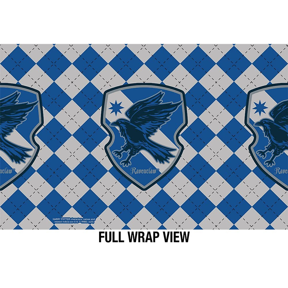 Harry Potter OFFICIAL Ravenclaw Plaid Sigil 18 oz Insulated Water Bottle, Leak Resistant, Vacuum Insulated Stainless Steel with 2-in-1 Loop Cap