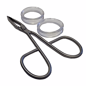 Professional Scissor Handle Tweezers (Matte Finish, Straight Flat Tip (Big Finger Hole))