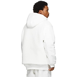 ADIDAS ORIGINALS X IVY PARK UNISEX SHERPA 1/2 ZIP LAYERED JACKET - CORE WHITE, SMALL