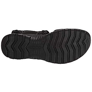 ECCO Women's Onroads 3-Strap Sport Sandal, Black, 7-7. 5