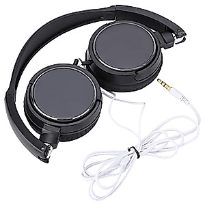 Foldable Head Mounted Headphone Mini Wired Headset Hands Free Compact Stereo HiFi Music Headset Support Rotatable Ear Cup Adjustable Headband Support TF Card