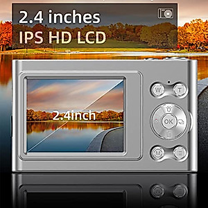 Digital Camera for Photography, 4K Compact Point and Shoot Camera for Kids Portable Video Camera with 32Gb Sd Card 16X Digital Zoom for Teens Students Boys Girls Gifts