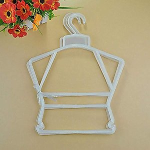 WellieSTR Economy White Children's Plastic Clothing Hanger Infant Frame Hangers - Pack of 10 - Size: S