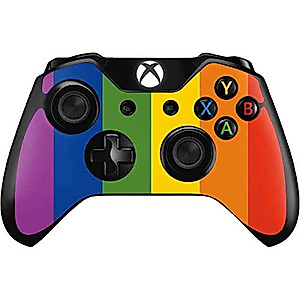 Skinit Decal Gaming Skin compatible with Xbox One Controller - Originally Designed Vertical Rainbow Flag Design