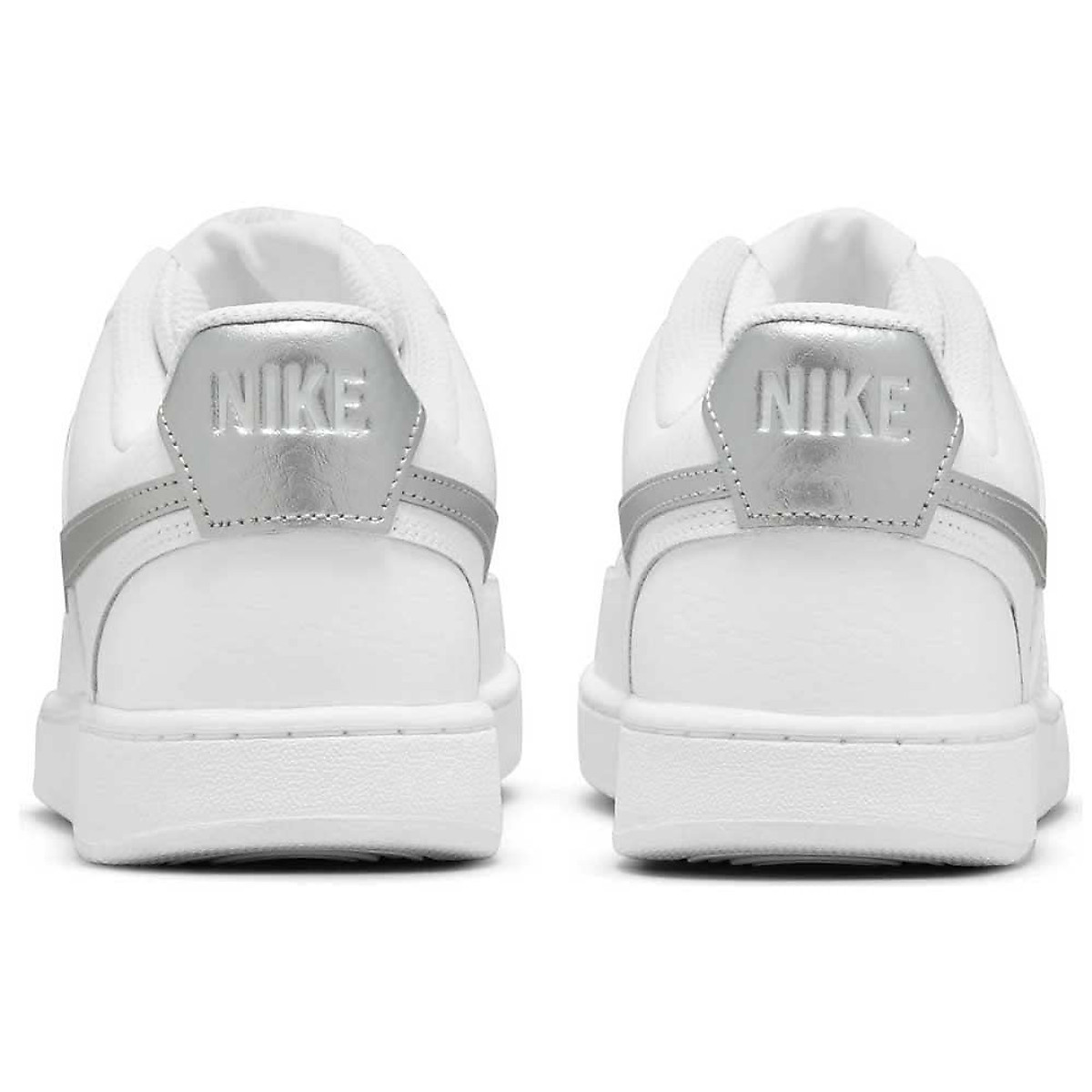 Nike Women's Low-Top Sneakers Gymnastics Shoes, White Metallic Silver, 8.5