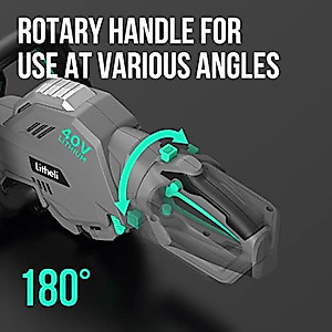 Litheli Cordless Hedge Trimmer 22″, 40V Battery Bush Trimmer Electric Hedge Trimmer for Pruning, with 2.0AH Battery and Charger