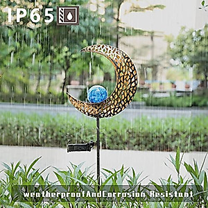 SHICHAO Solar Outdoor Waterproof Lights, Crescent-Shaped Appearance, Suitable for Garden Decoration, can Also be Given to Friends as a Landscape Decoration for Christmas Parties.