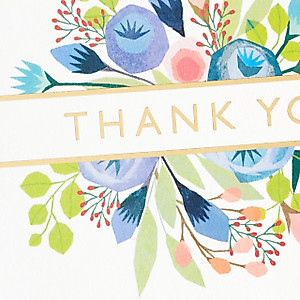 Hallmark Thank You Cards Assortment, Folk Art Flowers (36 Thank You Notes with Envelopes)