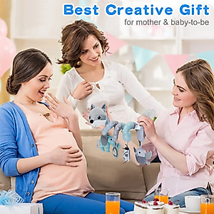 FPVERA Baby Spiral Plush Hanging Toys - Babies Spiral Activity Toy Spiral Hanging Rattle Sensory and Musical Plush Toys Car Seat Mobile Toy for Kids Infant Newborn 0-12 Months (Gray Fox)