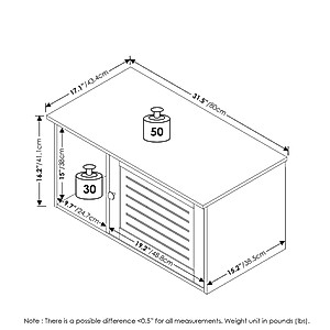 Furinno Peli Farmhouse Hidden Cat Litter Box with Divider, Ebony