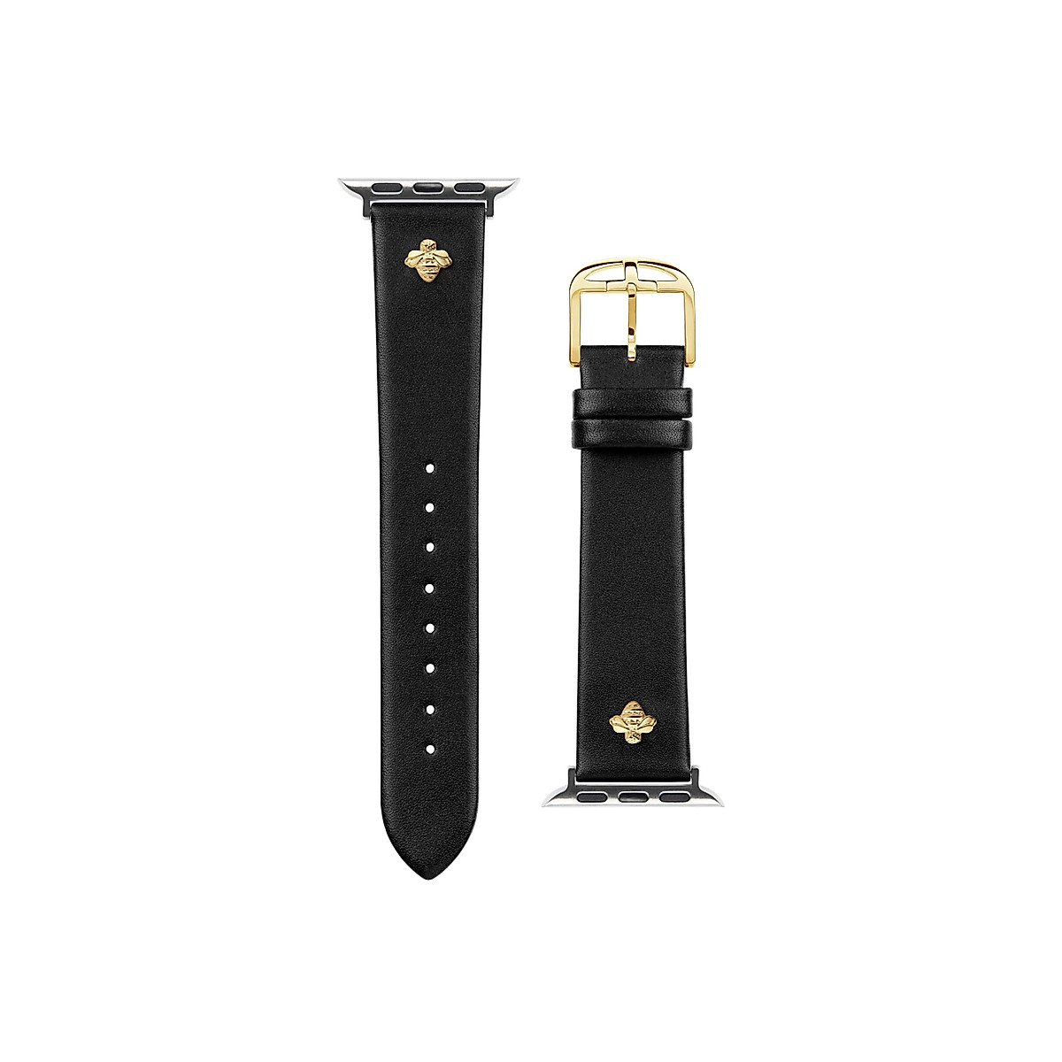 Ted Baker Black Leather Strap Bumblebee Pin for Apple Watch® (Model: BKS38F201B0)