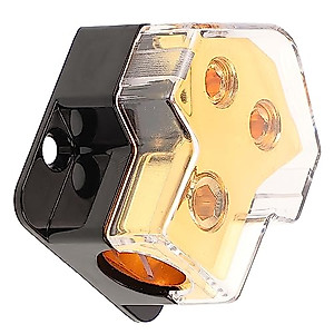 Milisten 3pcs One Point Two Junction Box Ground Distributor car Amplifier Distribution Block Audio Power Distribution Block car Power Distribution Block zinc Alloy Splitter Power Supply