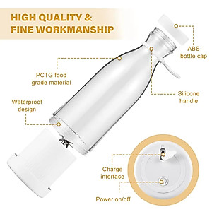 HomeGenuis Portable Blender for Shakes | Multifunctional & BPA Free Blender Bottle | Food Processor Blender Combo | Personal Blender for Smoothies | Personal Size Blenders (Purple)