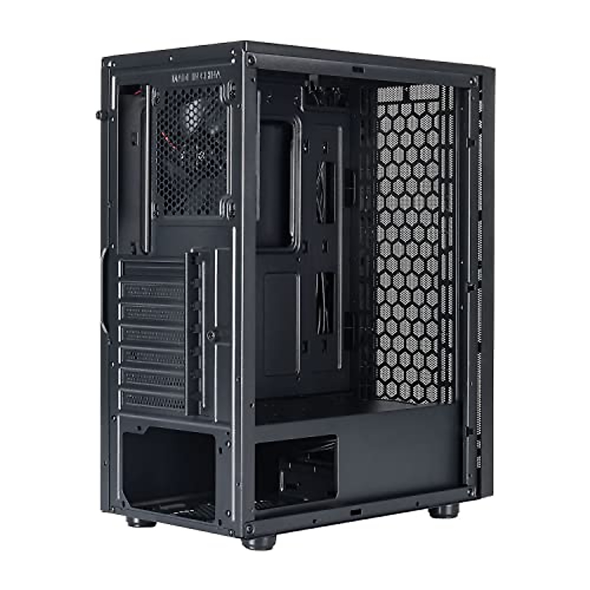 ARESGAME at-M1 Mid-Tower PC Case, Transparent Side Panel and ATX/M-ATX Support, Liquid Cooling Support up to 240mm Radiator, Black