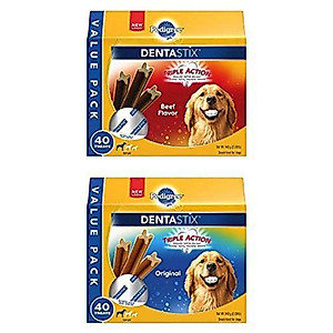 Pedigree Dentastix Large Treats For Dogs, (2) 4.16 Lb Packs (80 Treats)
