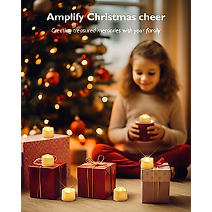 Homemory 24-Pack Flameless LED Tea Lights Candles Battery Operated, 200+Hour Fake Electric Candles TeaLights for Votive, Aniversary, Wedding Centerpiece Table Decor, Funeral, Halloween, Christmas