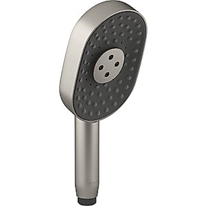 KOHLER 26284-G-BN Statement Oblong MULTIFUNCTION HAND SHOWER, Maximum Spray Performance with Three Spray Experiences, Vibrant Brushed Nickel, 1.75 GPM