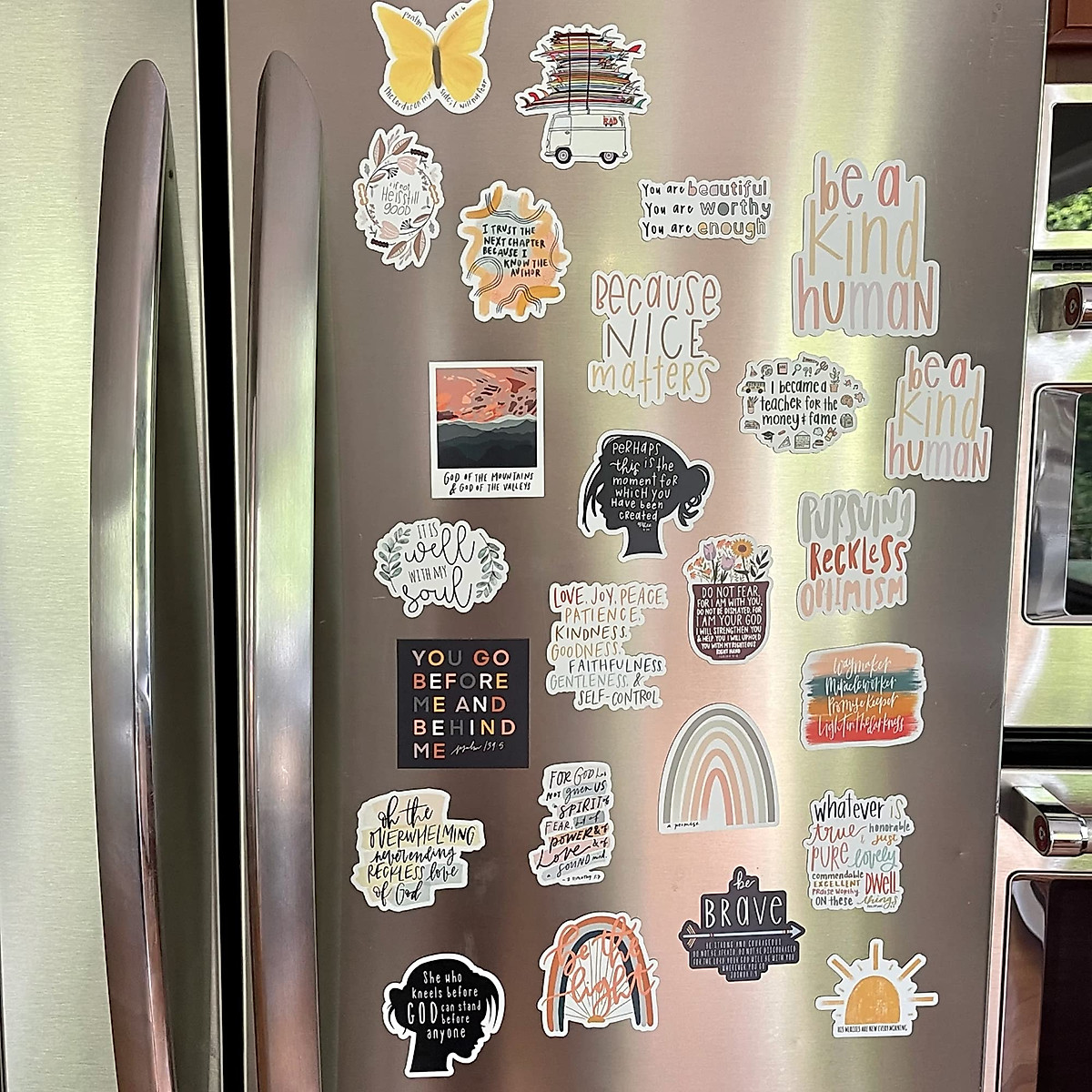 Swaygirls Christian magnets | Religious magnets | Christian faith fridge magnets | Bible verse quote magnets | Yellow butterfly Psalm 118:6 do not fear