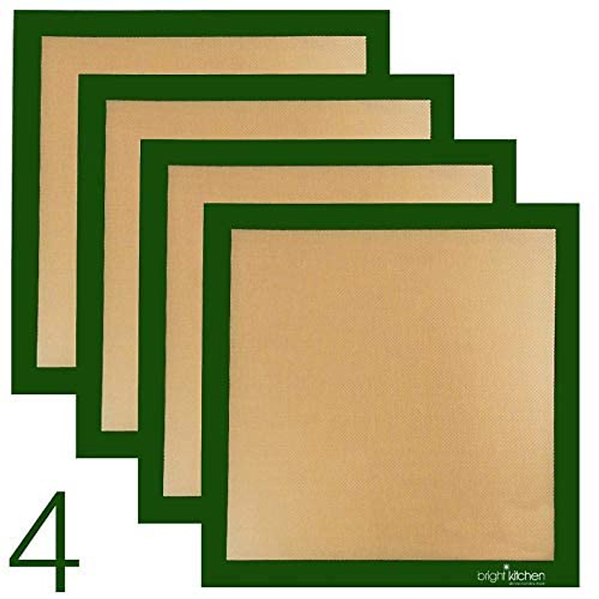 4 X Ultra Silicone 14" X 14" Non-Stick Fruit Leather Dehydrator Sheet: Compatible With Excalibur 5 Tray & 9 Tray Drying Mat Liner