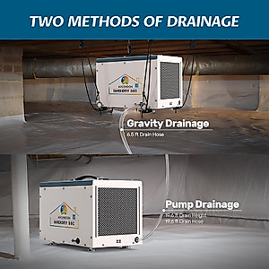 ARGENDON Commercial Dehumidifiers with Pump and Drain Hose for Crawlspace, Basement, 120 PPD Energy Star Crawl Space Dehumidifier for Large Spaces, Garage, Whole Home, Job Sites, Auto Defrost