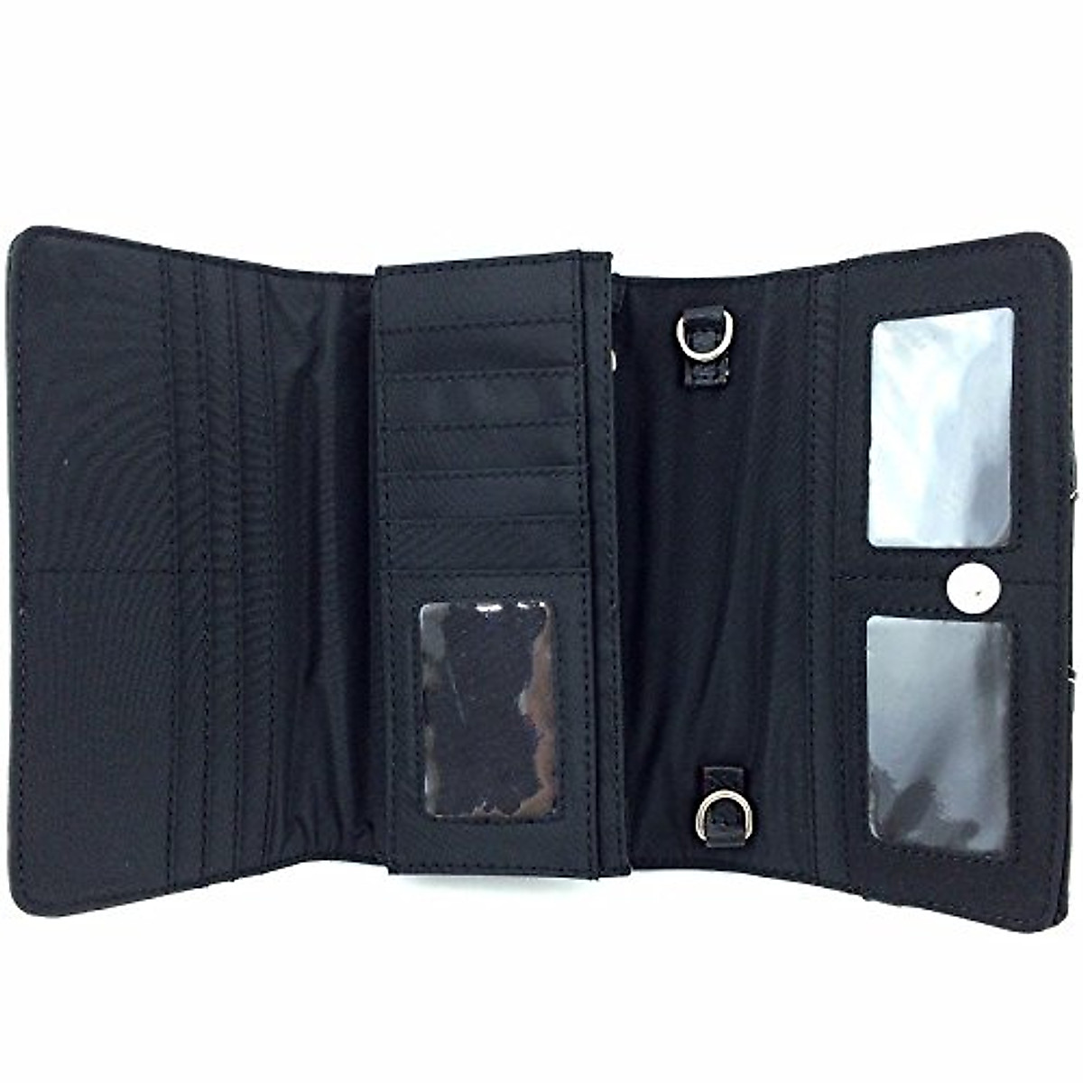 Justin West Rhinestone Concho Western Laser Cut Tooled Wristlet Wallet Shoulder Handbag Purse (Brown Purse and Wallet)