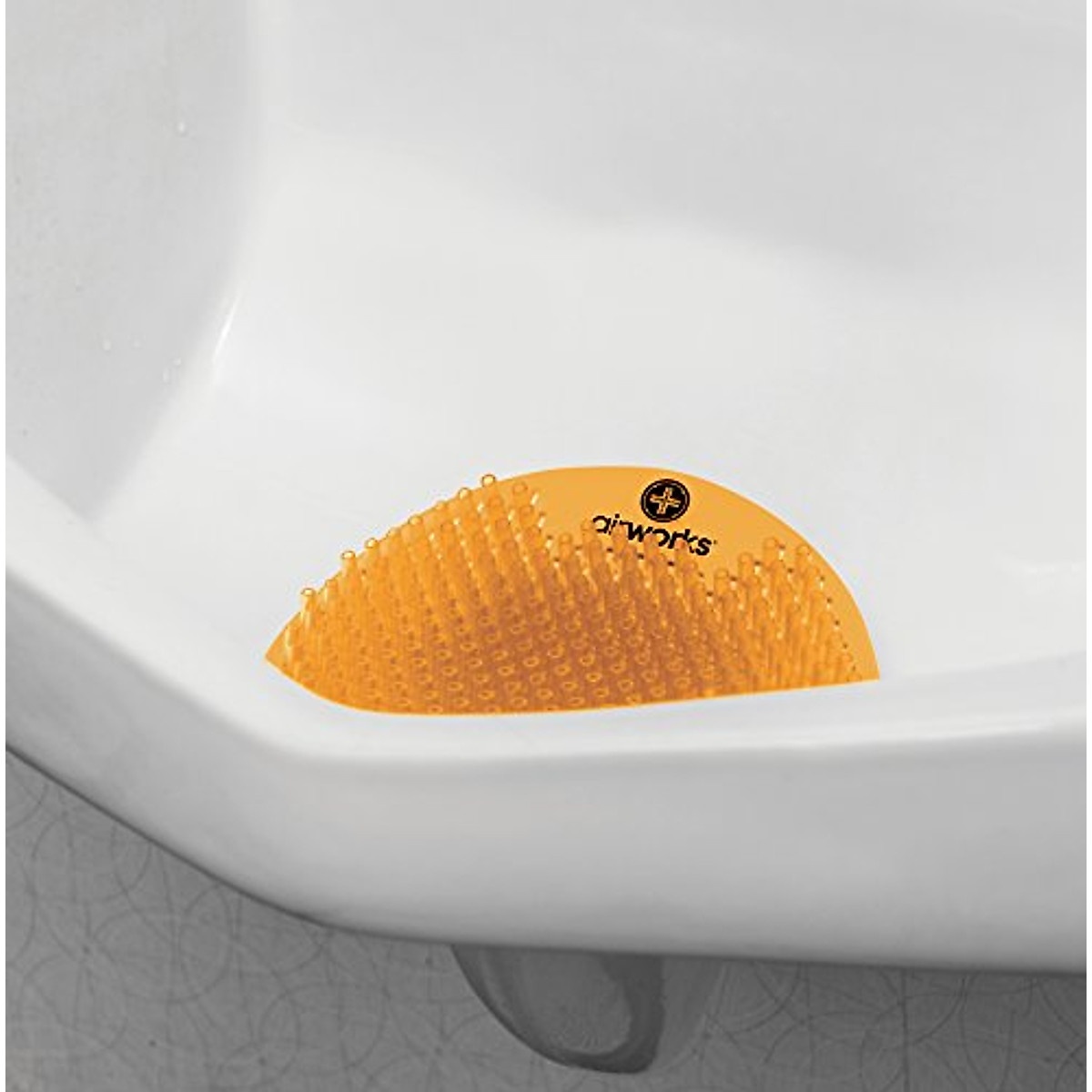 AirWorks AWSFUS231-BX Splash Free Urinal Screen, Citrus Grove, Light 0.22 lb., 8" Height, 6" Width, Orange (Pack of 10)