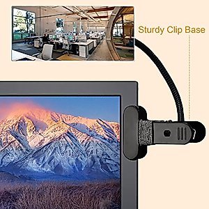 Gosear Security Convex Mirror,Computer Rearview HD Mirror,Clip On Cubicle Mirror for Personal Safety and Security Desk Rear View Monitors or Anywhere (6.69"*2.95"Rectangle)