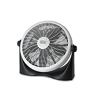 BLACK+DECKER Floor Fan for Home, Garage, Bedroom, or Office, Cooling Fan for Floor with 3 Fan Settings, Quiet Floor Fan with Adjustable Tilt Angle and Sturdy Base